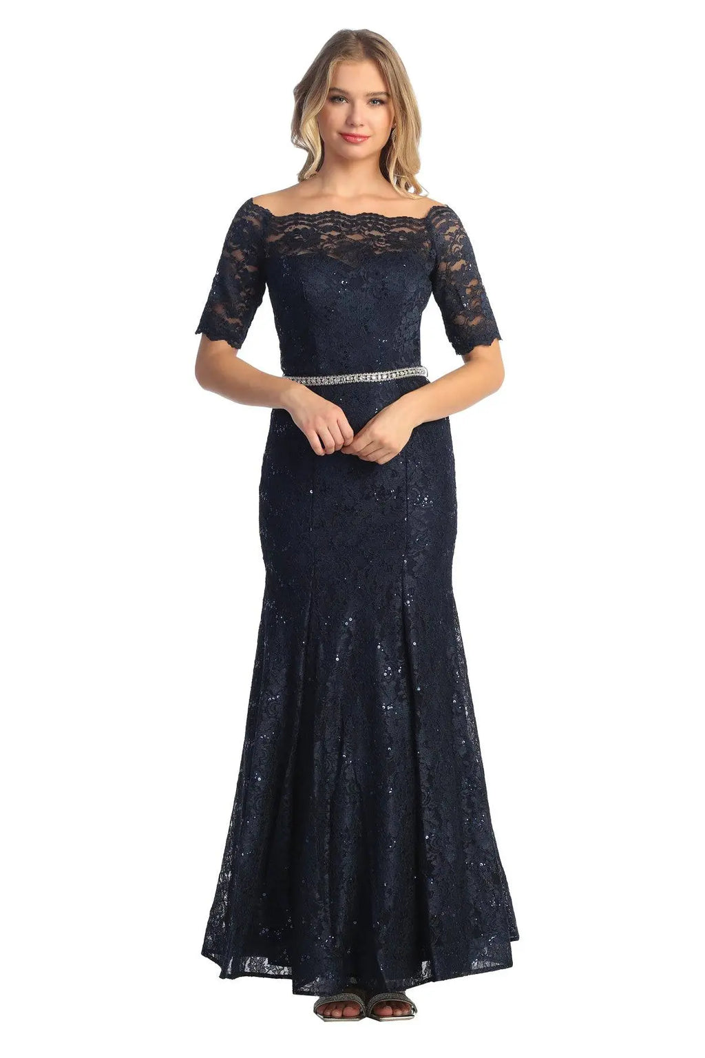 Cindy Collection 1638 Half Sleeve Mermaid Dress | NORMA REED